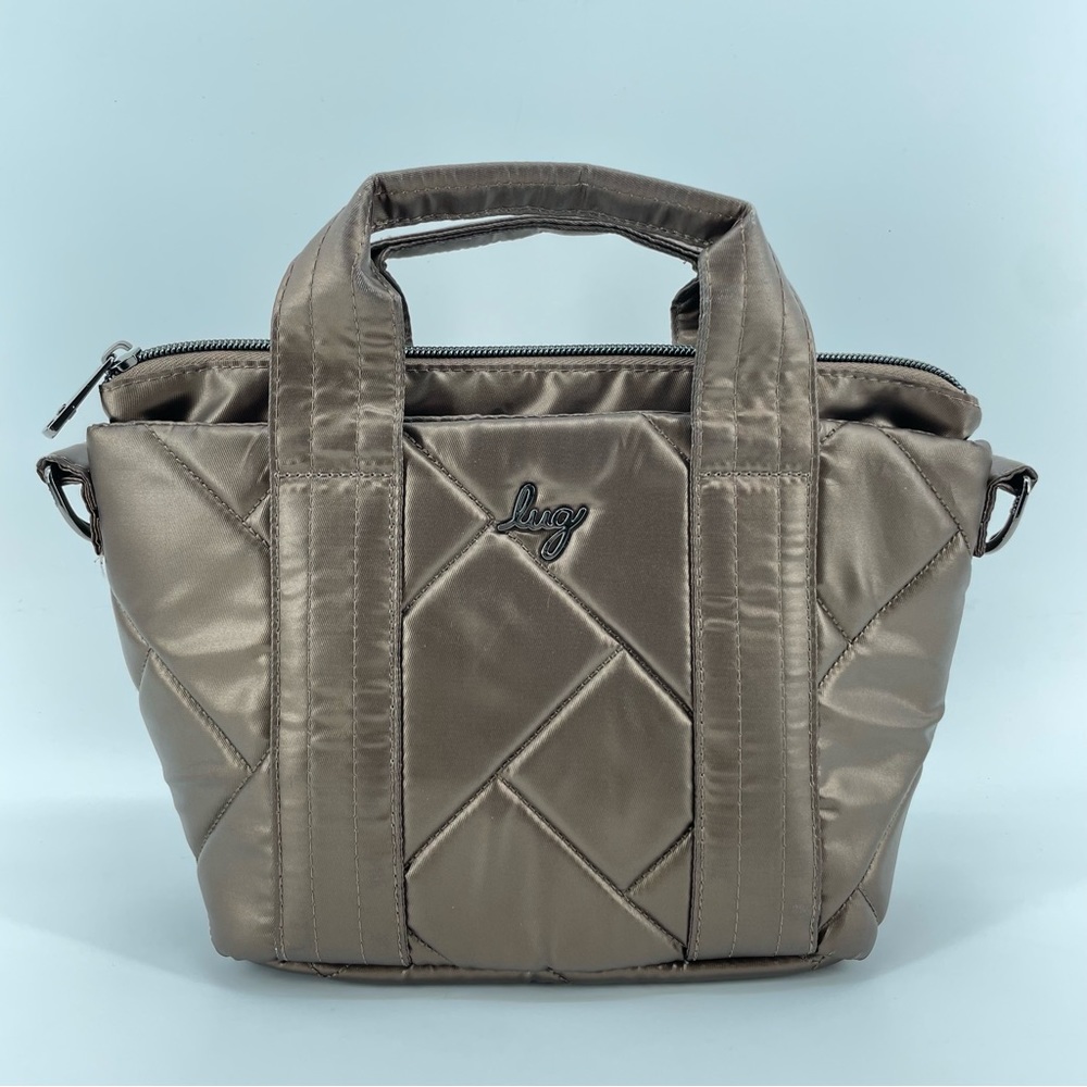 Lug Dory Mini Tote Bag Metallic Walnut Quilted Crossb… - Gem